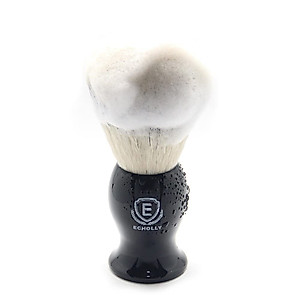 Luxury Shaving Brushes For Men by Echolly-Super Strong NO Shedding Bristle Shave Brushes for Men-Smooth Acrylic Handle Legacy Shave Brush-Rich and Fast Lather Shaving Cream Brush Gifts for Fathers Day