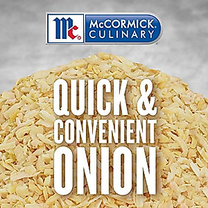 McCormick Culinary Minced Onion, 17 oz - One 17 Ounce Container of Dried Minced Onion Flakes, Perfect for Soups, Sauces, Meatballs, Relishes and Casseroles