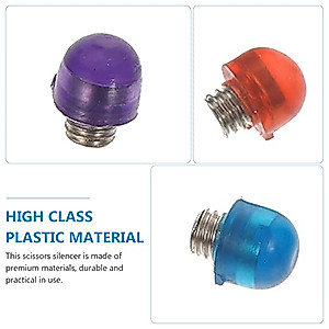 Balacoo 10pcs High Transparent Hair Scissors Accessories Scissor Bumpers Silencer (Random Color)