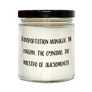 Transportation Manager Transportation Manager Scent Candle, Inspire Transportation Manager Gifts, for Coworkers from Boss, Gifts for car Lovers, Gifts for Truckers, Gifts for Bus Drivers, Gifts