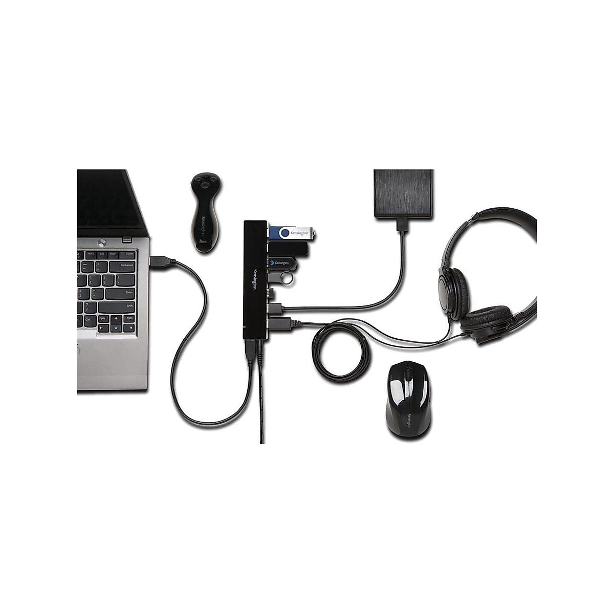 Kensington K39123AM UH7000C USB 3.0 7-Port Hub with Charging