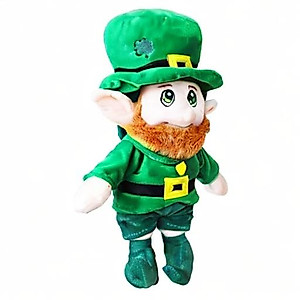 illuOKey Leprechaun Plush Doll Toy for Kids, St Patricks Day Decorations, 16 Inches