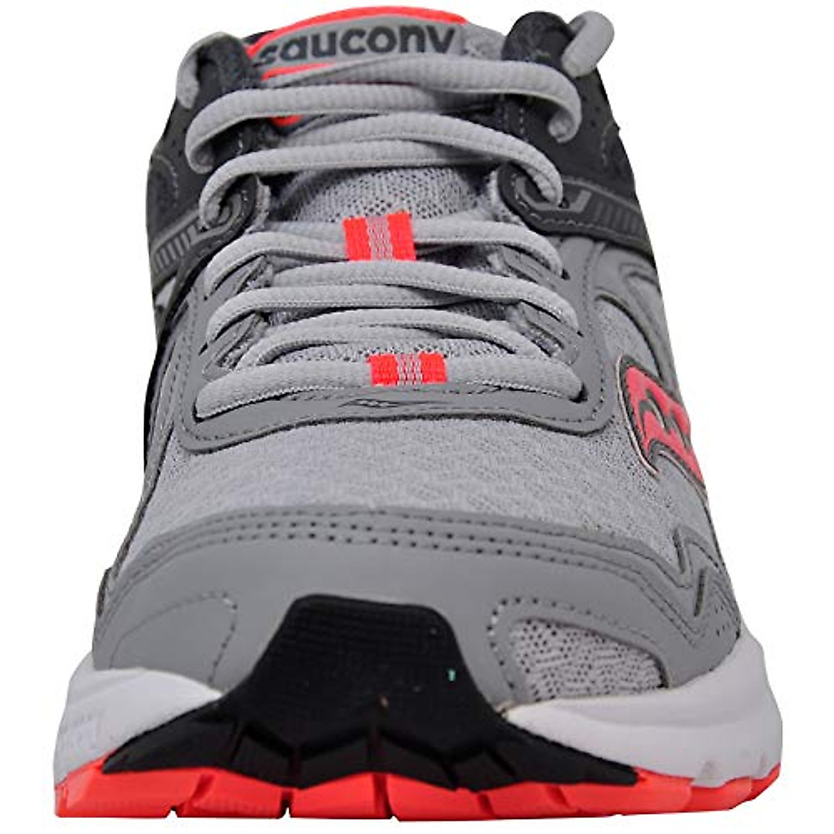 Saucony Women's Cohesion 10 Grey/Peach Running Shoe 9 M US