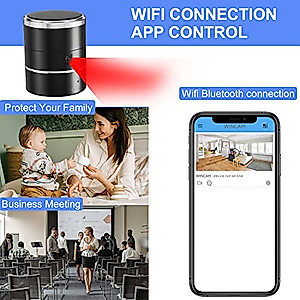 Spy Camera Hidden Camera Bluetooth Speaker with 32GB SD Card,WiFi 1080P Wireless Mini Hidden Nanny Cam Secret Spy Camera,180° Rotating Lens,Video Recording,App Live Stream,Motion Detection Alert