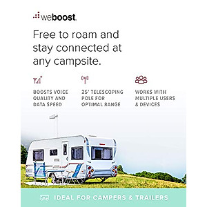 weBoost Destination RV - Cell Phone Signal Booster for Stationary Use | Boosts 5G & 4G LTE for All U.S. & Canadian Carriers - Verizon, AT&T, T-Mobile, more | Made in the U.S. | FCC Approved (470159)