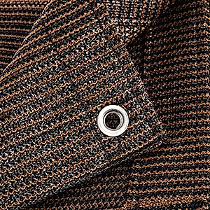 ACJRYO Balcony Privacy Screen Cover, 3ft X 10ft Garden Privacy Screen with Rope and 8pcs Cable Ties, Heavy Duty Fencing Mesh Shade Net Cover for Balcony Backyard Patio Porch Garden, Brown