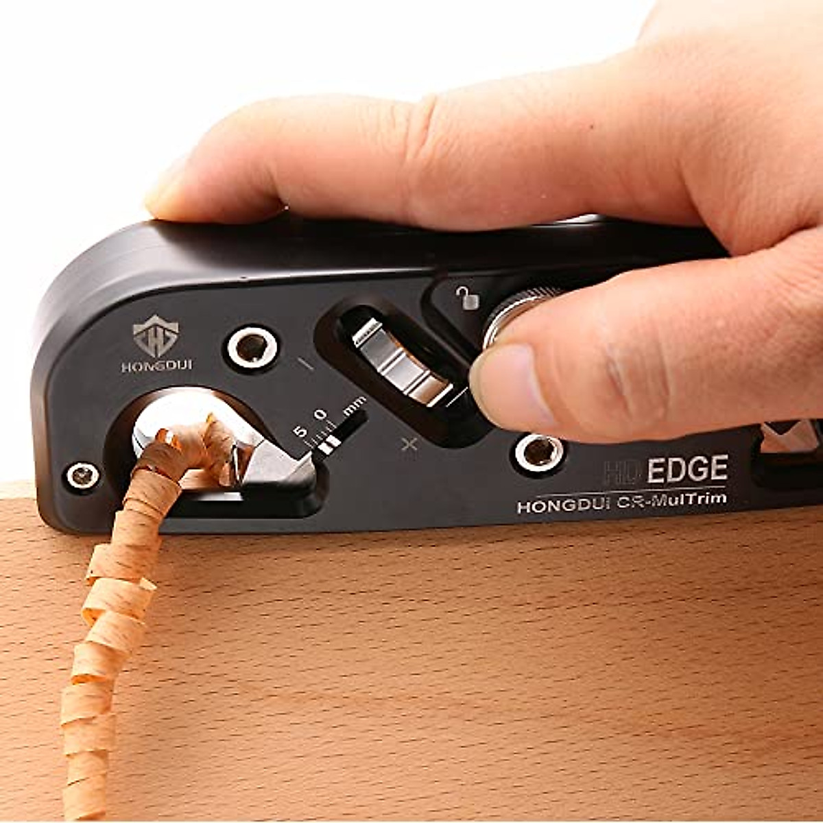 HONGDUI DJ11S Woodworking Chamfering Plane with 3 Replacement Carbide Blades Double Edge Angler Chamfering Plane