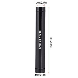 Dilwe Bike Skewer Adapter, 15mm to 12mm Aluminium Alloy Thru Axle Skewer Adapter Quick Release Adapter for Road Bike, Mountain Bike(Black)