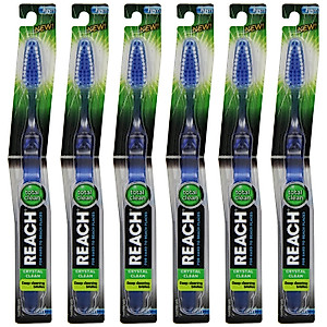 Reach Toothbrush Crystal Clean Firm, 6 Pack