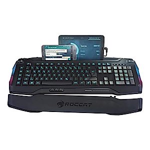 ROCCAT Skeltr - Smart Communication RGB Gaming Keyboard with Universal Device Docking Slot, Black (Renewed)
