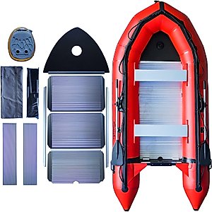 Seangles Inflatable Dinghy Boat with Aluminum Floor and Aluminum Transom - Inflatable Boat for Adults Heavy Duty - USCG Approved
