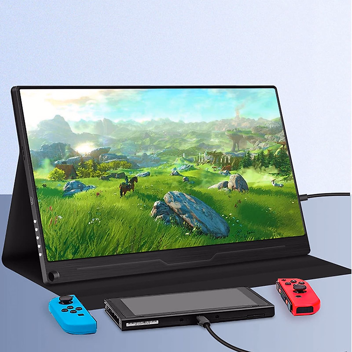 Portable Monitor - 13.3 Inch Full HD 1080P IPS Screen for Laptop Portable Built-in Dual Speakers Monitor, Portable Monitor