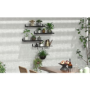 Veluckin Floating Shelf,Wall Mounted Rustic Wood Shelves for Bathroom, Study Room, Living Room, Kitchen,（16in,Set of 3+1,Black）