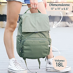 BREVITE - The Runner - Compact Camera Backpacks for Photographers - A Minimalist & Travel-friendly Photography Backpack Compatible With Both Laptop & DSLR Accessories 18L (Pine Green)