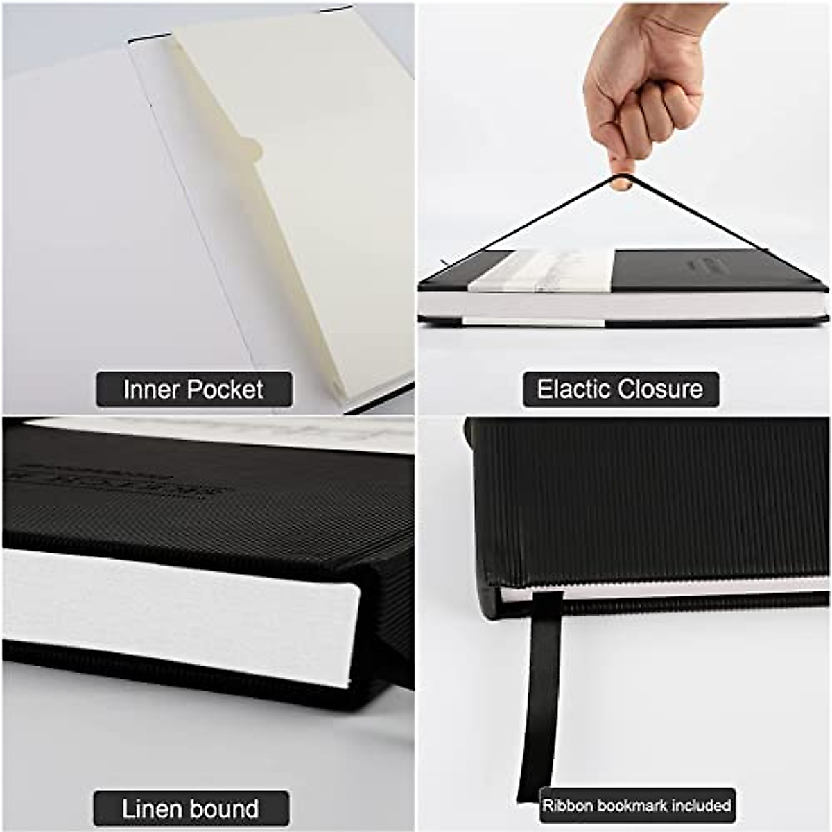 Hardcover Sketch Book 8.5 x 11, Art Sketchbook 60 Sheets/ 120 Pages, 110lb/180gsm Drawing Paper for Artists Acid Free Sketchbook for Drawing for Kids & Adults, Christmas Gift