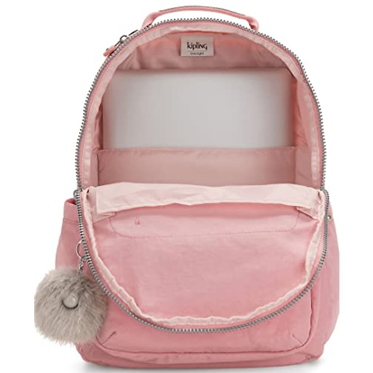 Kipling Women's Seoul 15" Laptop Backpack, Durable, Roomy with Padded Shoulder Straps, Bridal Rose, One Size