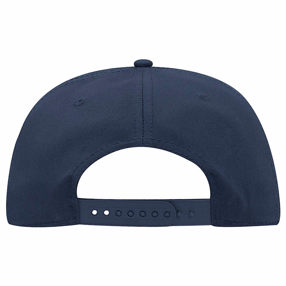OTTO SNAP Cotton Twill Round Flat Visor 6 Panel Pro Style Snapback Hat - Navy