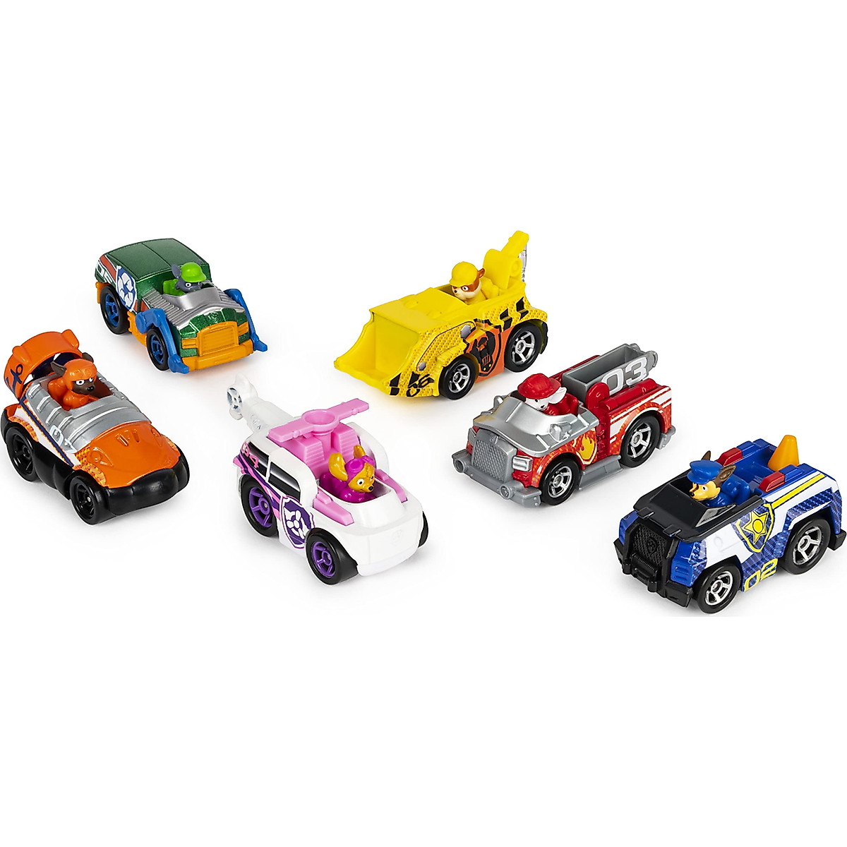 Paw Patrol, True Metal Classic Gift Pack of 6 Collectible Die-Cast Vehicles, 1:55 Scale