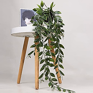 TOTOGA Artificial Hanging Plants 3 Pack Fake Potted Plants for Wall Home Room Office Indoor Decor