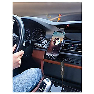 Smof Ground Loop Noise Isolator for Car Audio/Home Stereo System/Speaker/Bluetooth Adapter Receiver/Car Kit (Eliminate The Buzzing Noise Completely) with Jack 3.5mm Audio Cable