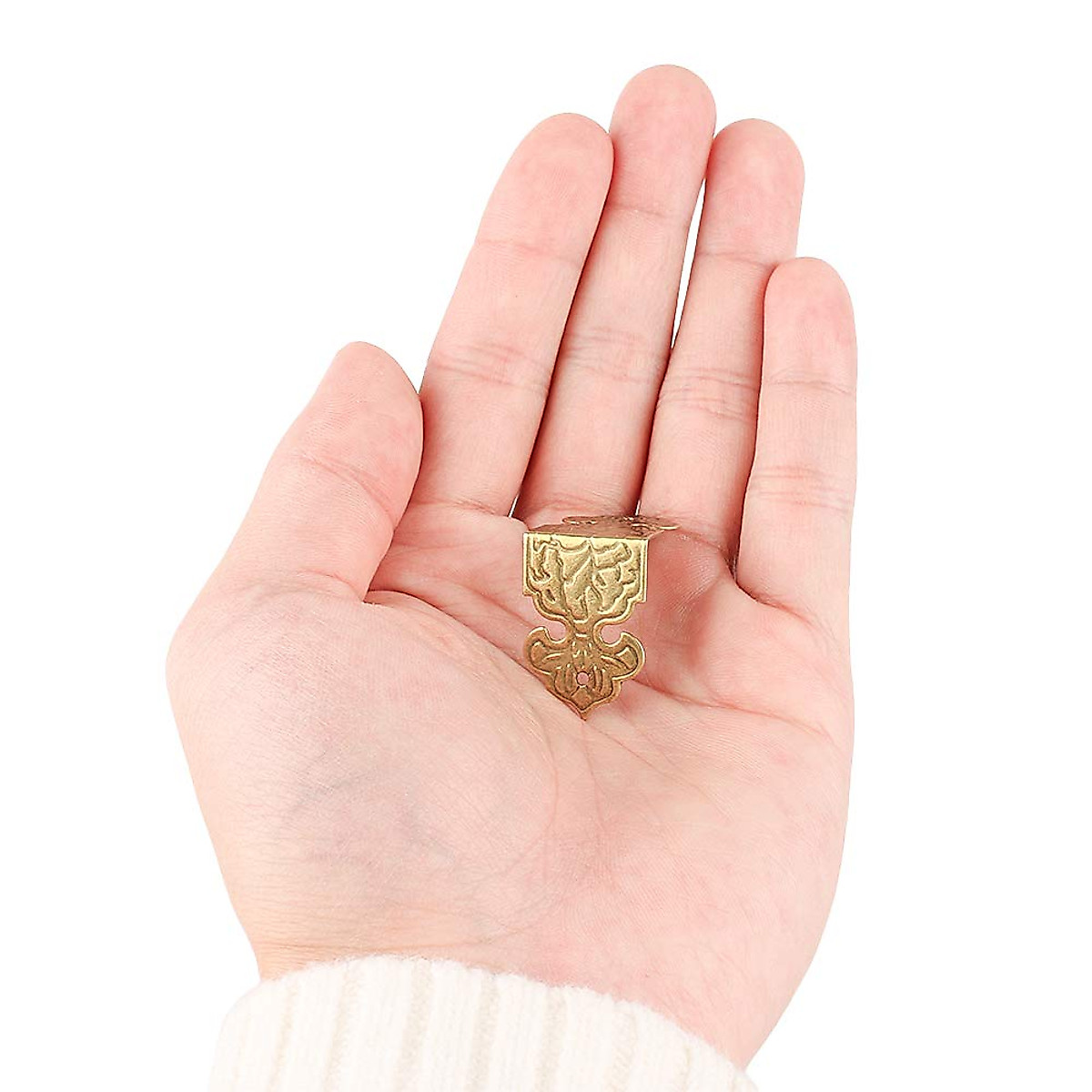 GTHER 12PCS Vintage Decorative Box Edge Corner Cover Guard Protector with Screws for Wooden Jewelry Box Case Photo Frame Chest Trunk Table Cabinet Furniture