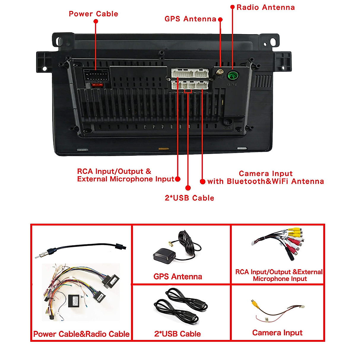 for BMW-3-Series-E46-1999-2004,with 1G RAM 32G ROM Bluetooth GPS Navigation Touch Screen EZoneTronics,9 inch Capacitive Touch Screen High Definition ezone-e46-132