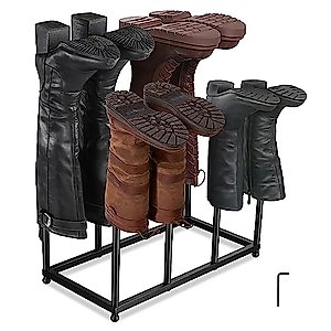 Yescom 4-Pair Boot Rack Organizer Storage Stand Holder Hanger Home Closet Shoes Shelf Easy to Assemble