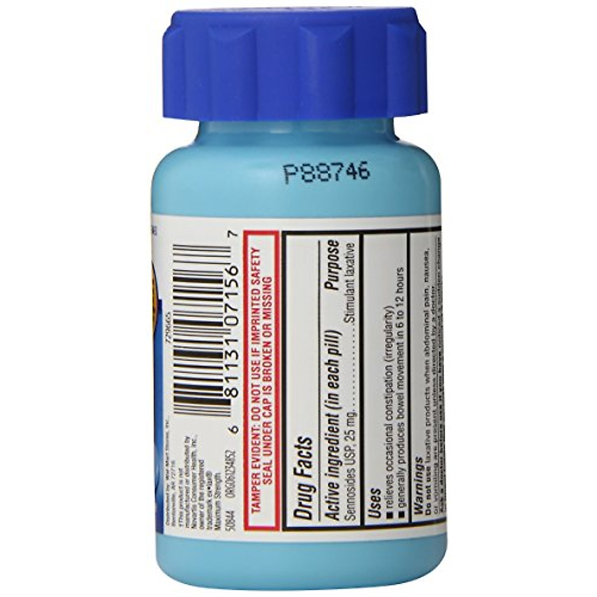 Equate Maximum Strength Laxative, Sennosides Stimulant Laxative, 25mg, 90ct, By Equate, Compare to Maximum Strength Ex-Lax