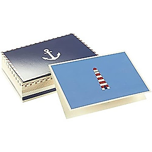 48 Pack All Occasion Assorted Blank Note Cards Greeting Card Bulk Box Set - Nautical Sea with Envelopes Included 4 X 6 Inches