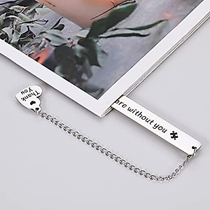 Thank You Gift Bookmark for Boss Leader Supervisor Mentor Christmas Birthday Bookmark Gifts for Colleague Coworker Friends Coach Going Away Leaving Retirement Office Thank You Memorial Gifts