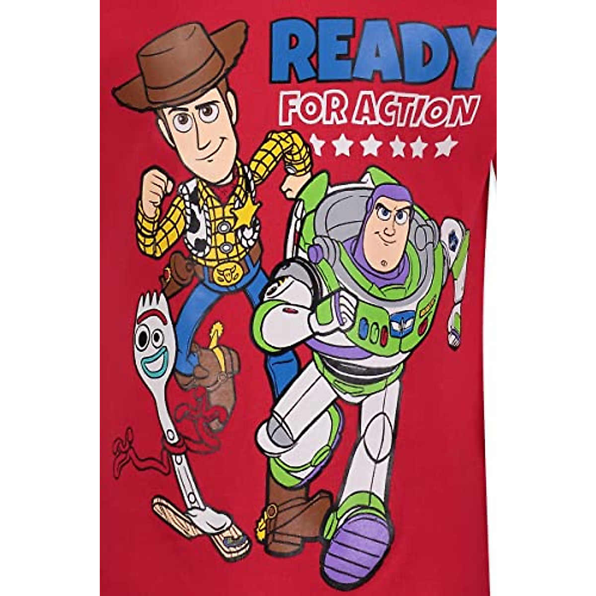 Disney Pixar Toy Story Woody Buzz Lightyear Forky Alien Rex Slinky Dog Toddler Boys 4 Pack T-Shirts Big Kid 3T