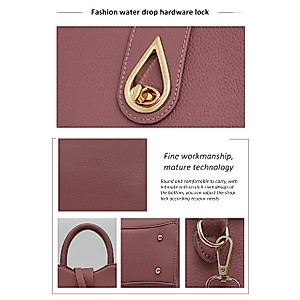 Pahajim Womens Handbag Tote Leather Purses Shoulder bags Satchel Bags Tote Bags Tote Purses for Women(Dark pink)