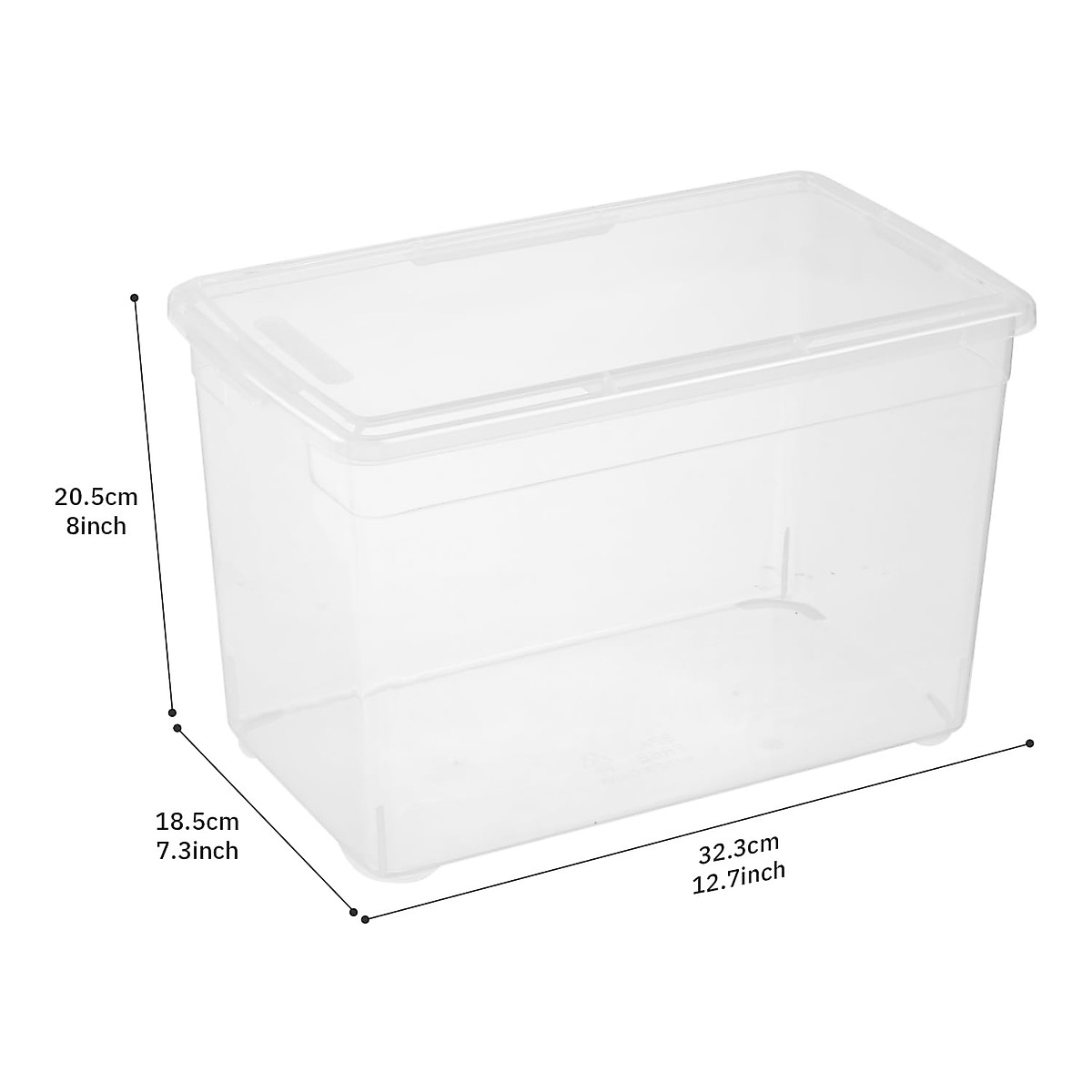 Party Club of America 6 Pack 12 Quart Latching Storage Box,Plastic Storage Bins with Lids Clear Organizer Latching Box