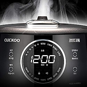 Cuckoo Induction Heating Pressure Rice Cooker – 18 Built-in Programs Including Glutinous, Sushi, Porridge, Yogurt, Cheese, and More, Made in Korea, Gray/Black, 10 Cups, Brown Leather