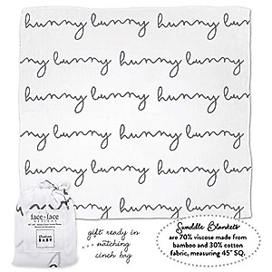 Stephan Baby Face to Face Collection Viscose + Cotton Swaddle, Hunny Bunny