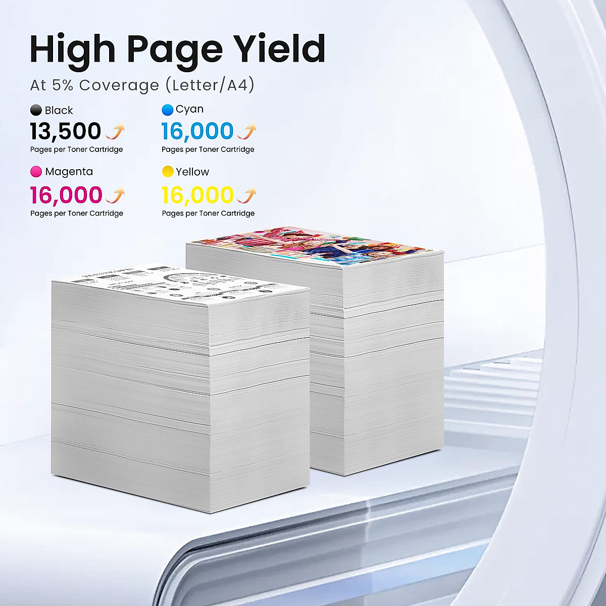 651A Black Cyan Magenta Yellow Toner Cartridges Replacement for HP 651A CE341A CE342A CE343A CE340A for Color Enterprise 700 MFP M775 M775z+ M775z M775dn M775f Printer (4-Pack)