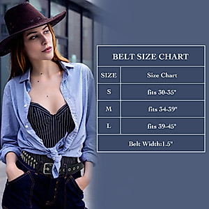 RUILAIBO Bullet Studded Belt Punk Rock Gothic Grunge Stylish with Metal Buckle Artificial Bullet (M for 34-39'')