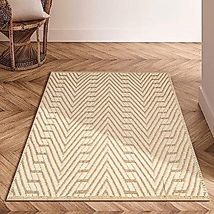 THE BEER VALLEY Cotton Jute Rugs 24x36 inch - Natural White |50% Cotton 50% Jute