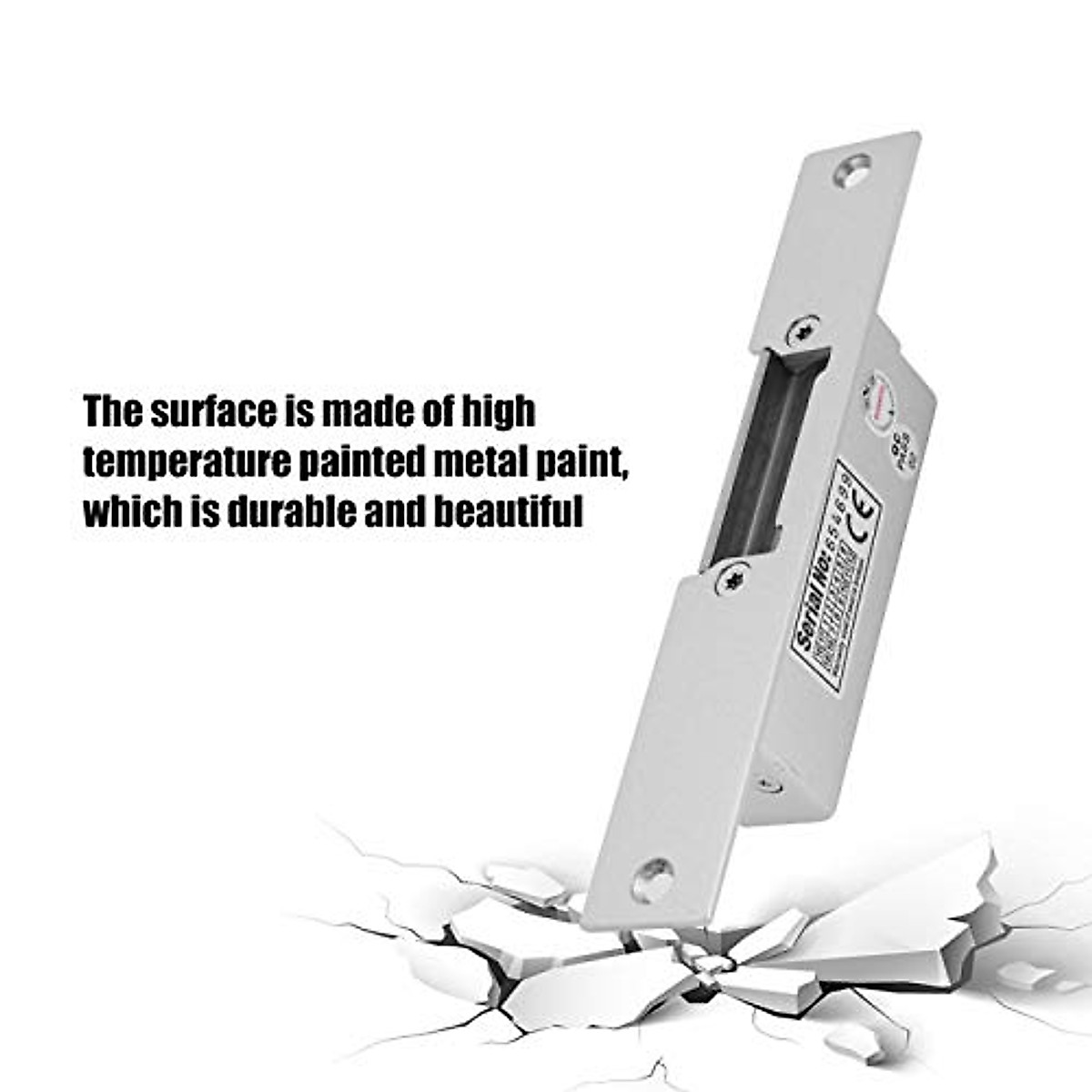 Electric Strike Door Lock, Standard Heavy Duty Electric Strike Lock for North American Door 500kg Holding Force for Wooden Metal PVC Doors(NO Cathode Lock)