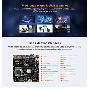 Firefly ITX-3588J 2.4 GHz Rockchip RK3588 Single Board Computer LPDDR4 4GB RAM+32GB eMMC Storage Wi-Fi 6 & Bluetooth Support 8K Multi-Display