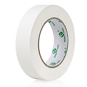 BOMEI PACK White Gaffer Tape, Matte Non-Reflective, 1inch x 30yds No Residue Hand Tear Self-Adhesive Gaffer Tape for Labeling, Cable, Stage, Photo Studio, Painters and Duct Repair, 1 Pack