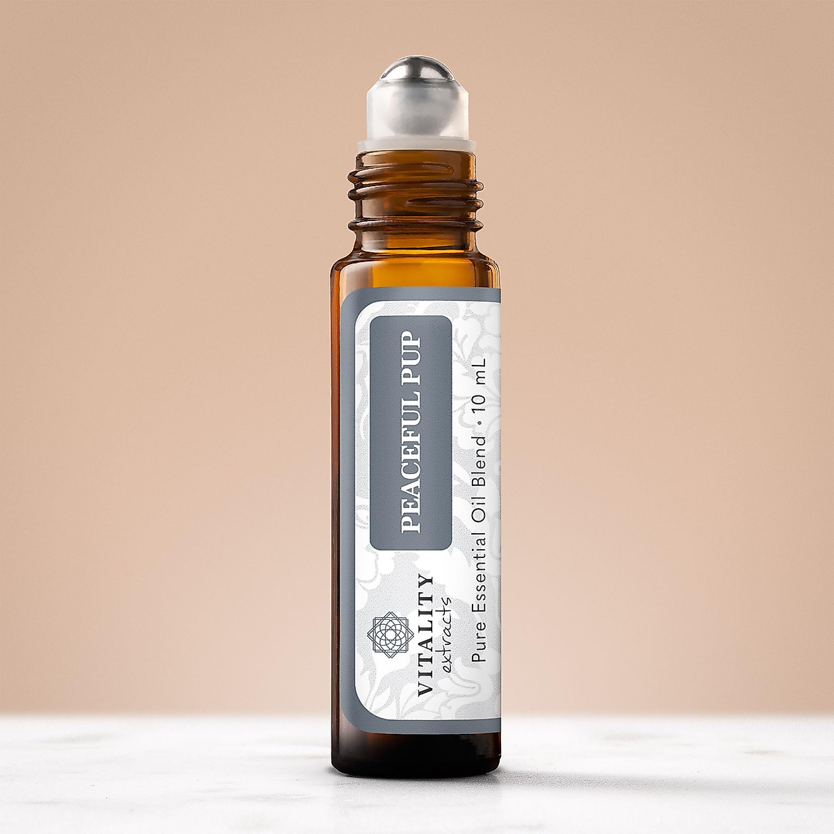 Peaceful Pup - Dog Anxiety & Stress Relief Roll-On (by Vitality Extracts) - Natural Calm, Ease Anxiety & Stress, Aromatherapy, Lavender Essential Oil, Lemon Essential Oil, in Almond Oil Base