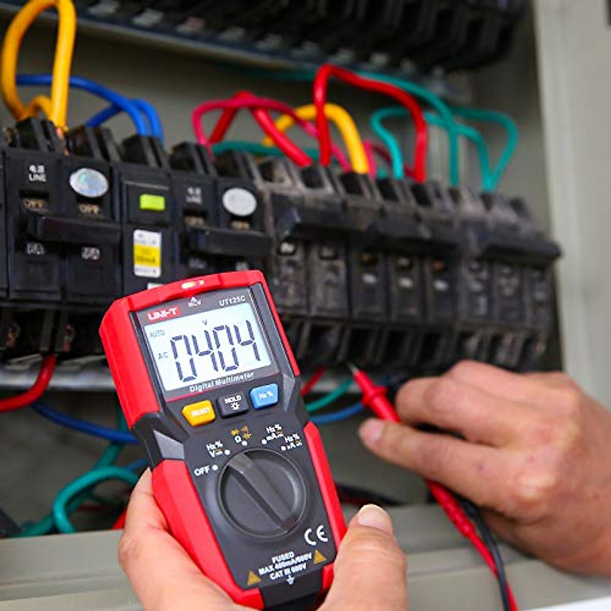 UNI-T UT125C Digital Multimeter Pocket Multi Tester, 4000 Counts AC DC Voltage AC DC Current Resistance Capacitance Frequency Duty Cycle NCV Diode Test Continuity Test Data Hold Auto Power Off