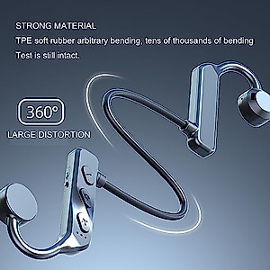 Yrmaups Bone-Conduction Headphones Open Ear Headphones Bluetooth 5.2 Sports Wireless A-ir Conduction Earphones Touching Stereo with Built-in Mic,Sweat Resis-tant Headset for Running