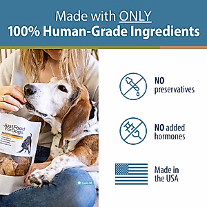 JustFoodForDogs Limited-Ingredient Pumpkin Healthy Dog Treats, Made in The USA, 5 oz