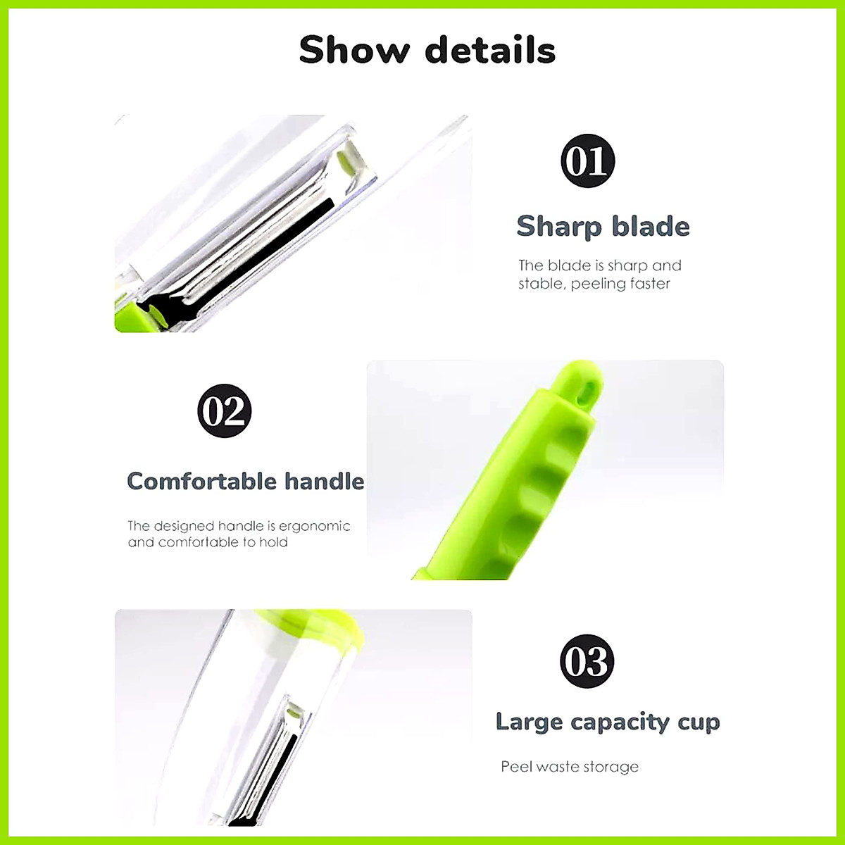 Fruit Vegetable peeler 3 In 1 with storage box peeling knife Multifunctional stainless steel household peeler for fruit and vegetable