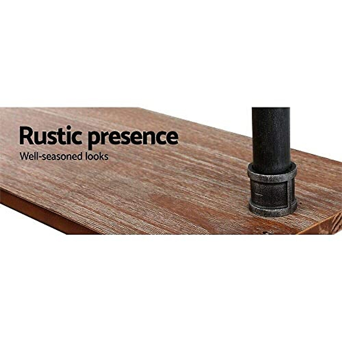 Diwhy Industrial Pipe Shelves Rustic Modern 36" W Wood Ladder Bookcase with Metal Frame,Pipe Wall Shelf,Wood Storage,Home Decor,Display Shelving,Retro Floating Wood Shelving,6 Layer Bookshelf (36" W)