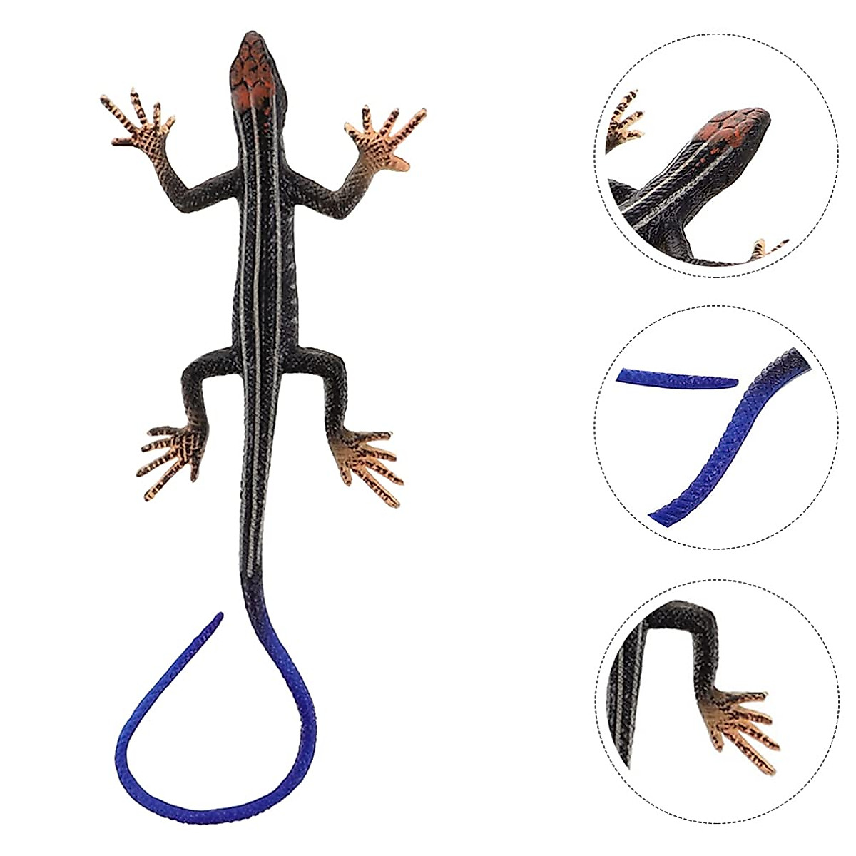 Artificial Lizard Animal Plaything Plastic Lizard Prop Spoof Lizard Model Early Education Toys Kids Educational Playthings Party Trick Tool Children Toys Lizard Figurine Tricky Toys