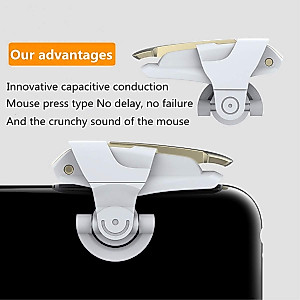 Leprato Mobile Controller, Mobile Game Trigger Battle Royale Sensitive Shoot and Aim, Cellphone Gaming Joystick Compatible with Android iOS Phones Gifts for Men Women Game Lovers