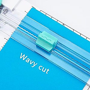 Ecraft Paper Trimmer Replacement Blades Use for 4 Style Multi-Function Scrapbooking Tool with Dial Blades of Wave Paper Cutter Blade Refills Mint Green (4 Pack）